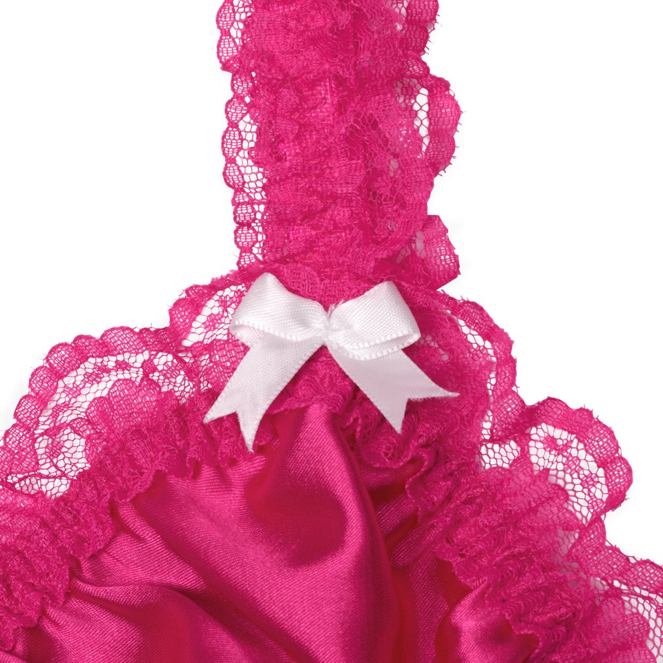 Satini Sissy Frilly Lace Fitted Satin Bralette Bra Sizes S to XXL | eBay