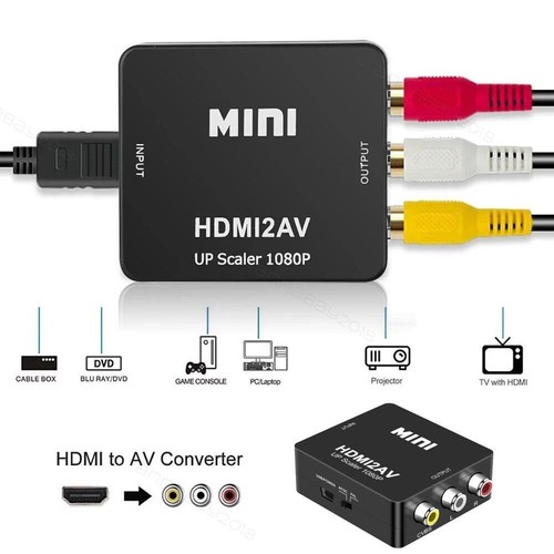 HDMI To RCA AV Adapter Converter Cable CVBS 3RCA 1080P Composite Video ...