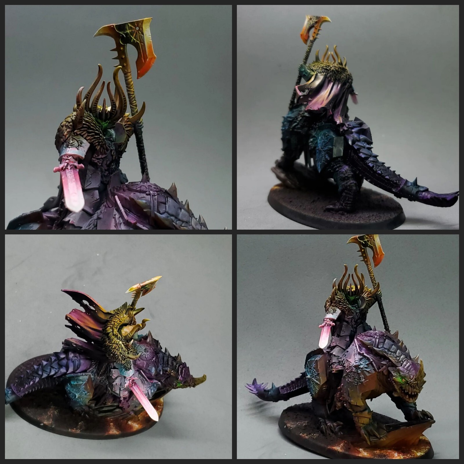 *Commission painted* - Warhammer AoS Chaos Lord on Karkadrak | eBay