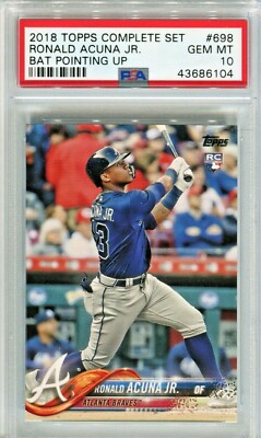 RONALD ACUNA 2018 Topps 698 factory set bat up rookie RC PSA 10 NL MVP ...