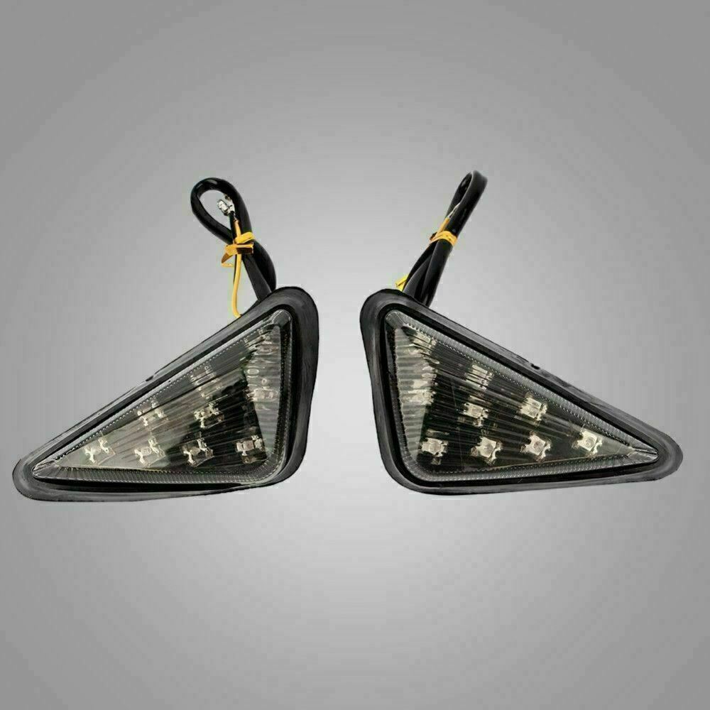 2x Universal Motorcycle Flush Mount 12V Triangle Turn Signals Indicator ...