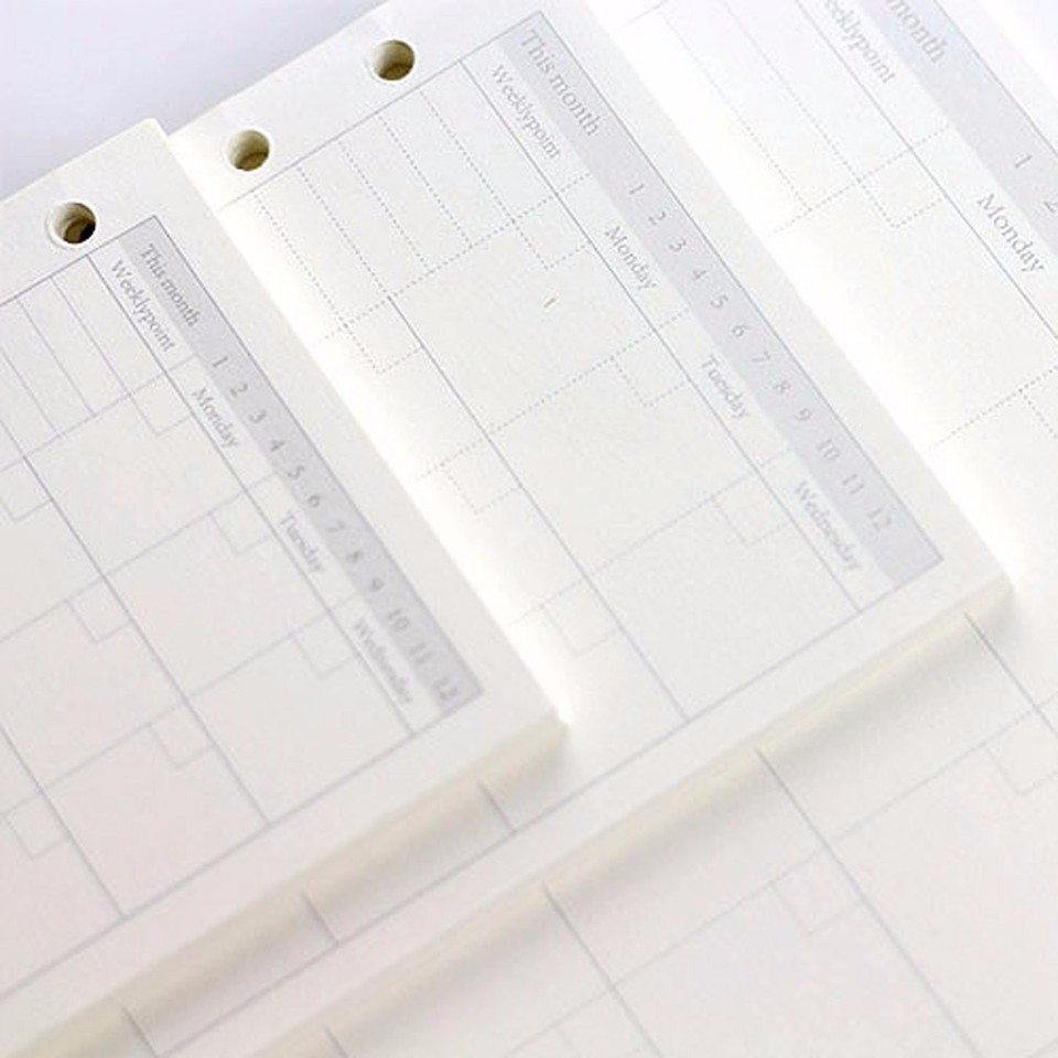 A5/A6/A7 Monthly Planner Diary Insert Refill Schedule Organiser Plan 45 ...