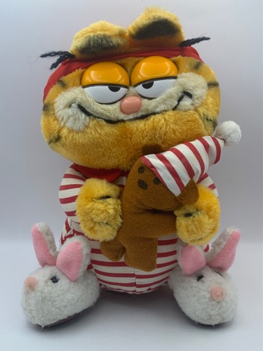 Vintage Garfield Plush Toy Bedtime 1978 Dakin Collectable | eBay UK