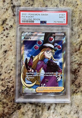 2021 Pokemon SWSH Chilling Reign Avery Full Art FA Ultra Rare 187/198 ...