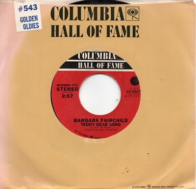 BARBARA FAIRCHILD - TEDDY BEAR SONG / KID STUFF | eBay