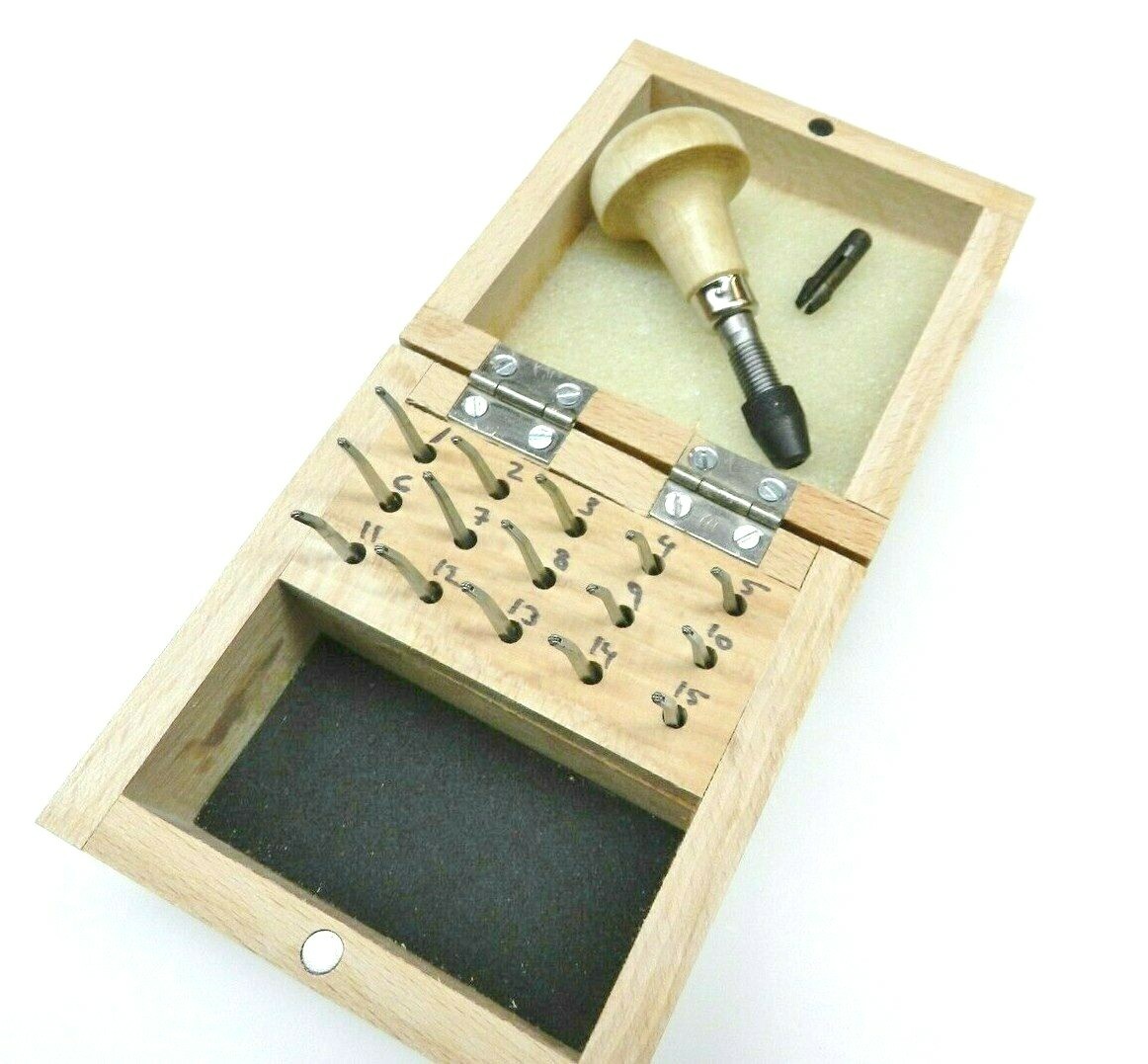 Millgrain Wheel Full Set of All 15 Milgrain Tools Handle & Wooden ...