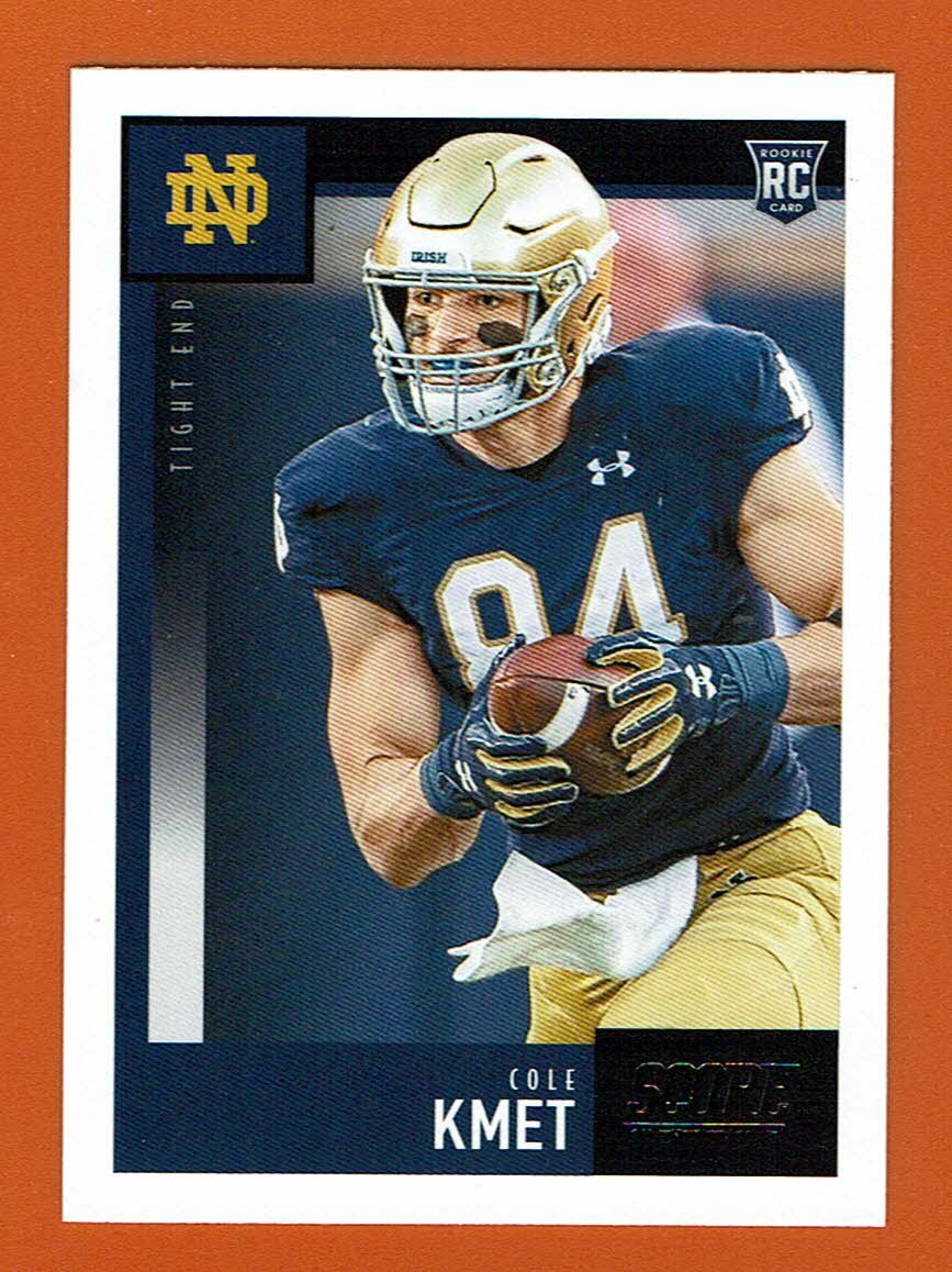 2019-20 Score Football Cole Kemet RC #404 Notre Dame Fighting Irish | eBay