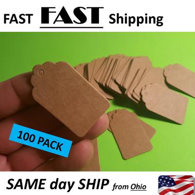 100 PACK -- Antique Rustic Price TAGS - Large string style gift tag ...
