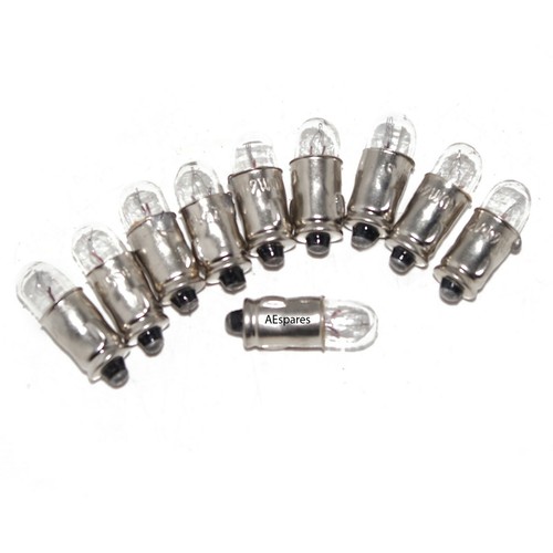 10 Unit Parking Turn Pilot Speedometer Bulb 12 volt 1.2w BA 7S 6.8 Dia ...