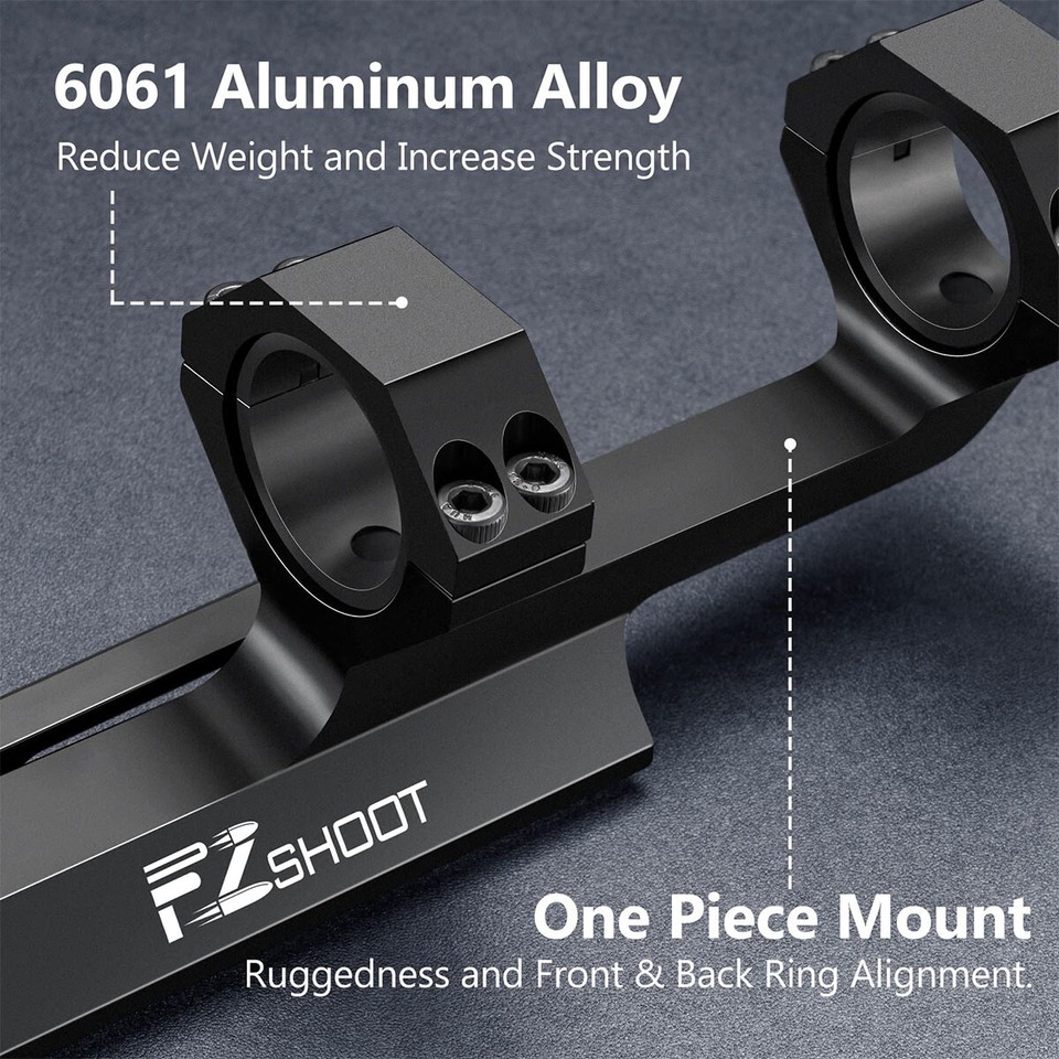 EZshoot Offset Cantilever Picatinny Scope Mounts Universal 1 inch/30mm ...