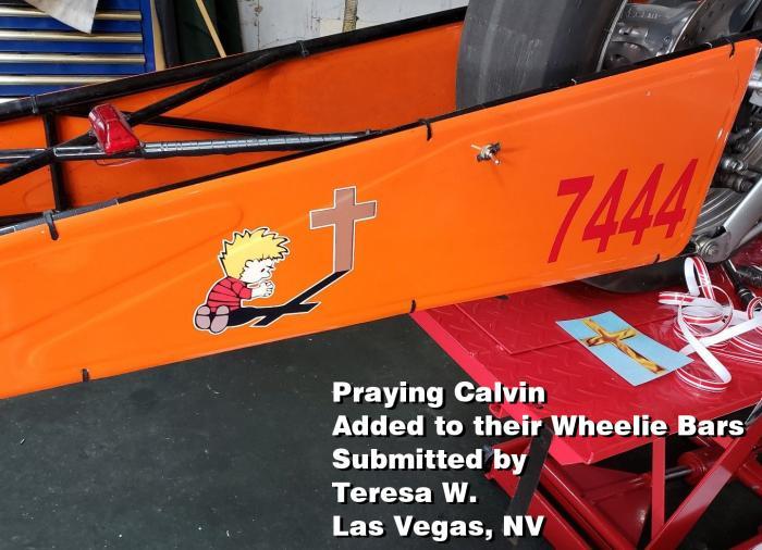 PRAYING CALVIN 7" Decal Jesus Religious Prayer Christian Pray RIP Vinyl ...