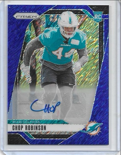 Chop Robinson 2024 Panini Prizm SP RC Blue Shimmer Auto Autograph /25 ...