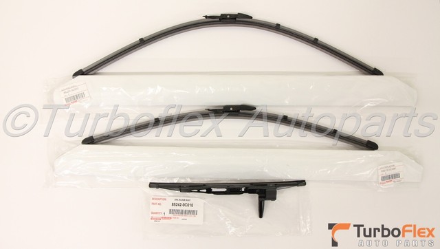 Toyota Sequoia 2008-2016 Front Wiper Beam Blade Set & Rear Wiper ...