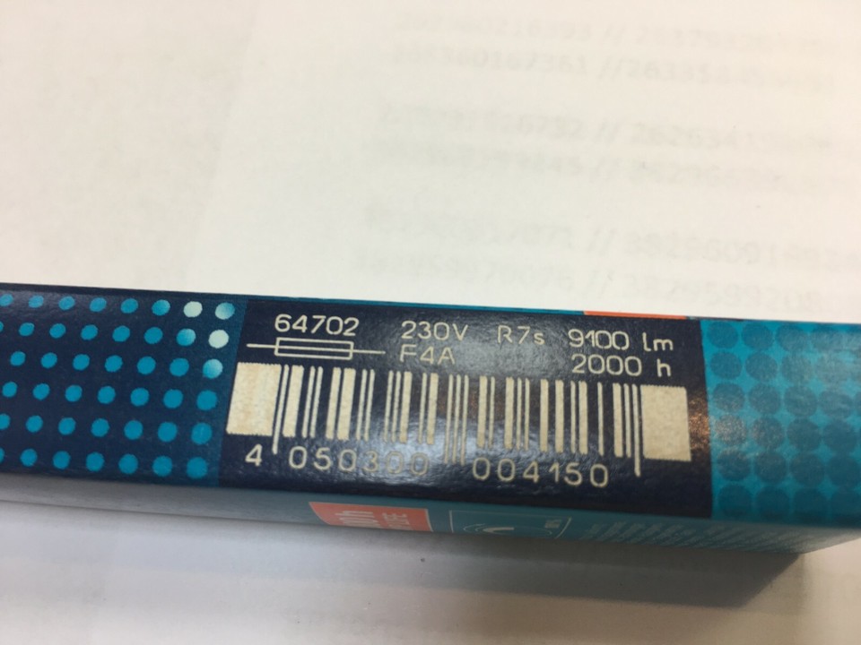 OSRAM Halogenstab 230V 500W klar Halogen Leuchtmittel MADE IN GERMANY ...