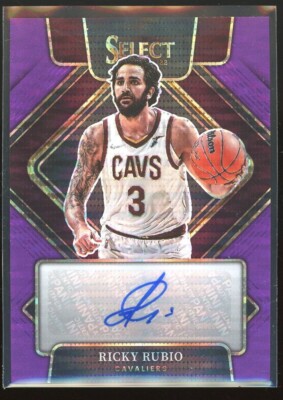 2021-22 Panini Select Basketball Purple Pulsar Auto #SG-RRB Ricky Rubio ...