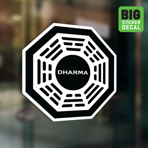 Dharma Initiative Big Laminated Vinyl Sticker Car Decal Window Funny ...