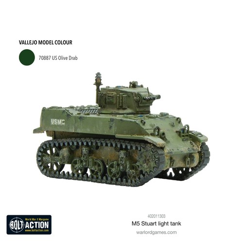 Bolt Action 402011303 M5 Stuart Light Tank (M5A1 & E7-7 Flamethrower ...