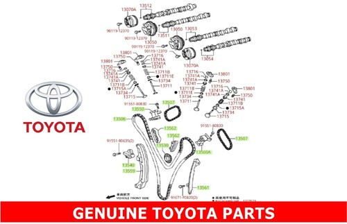 NEW OEM TOYOTA 10' TO 22' V6 4.0 1GRFE 4RUNNER FJ TUNDRA TIMING CHAIN ...