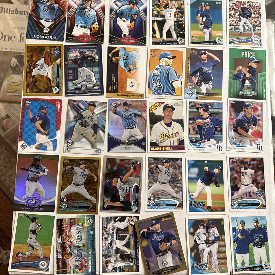 Tampa Bay Rays Lot Of 51 Baseball Cards Evan Longoria David Price Wil ...