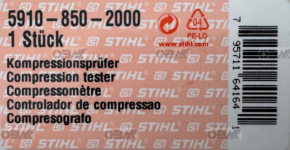 STIHL Genuine Small Engine Compression Tester (fits M10 Plugs) #5910 ...