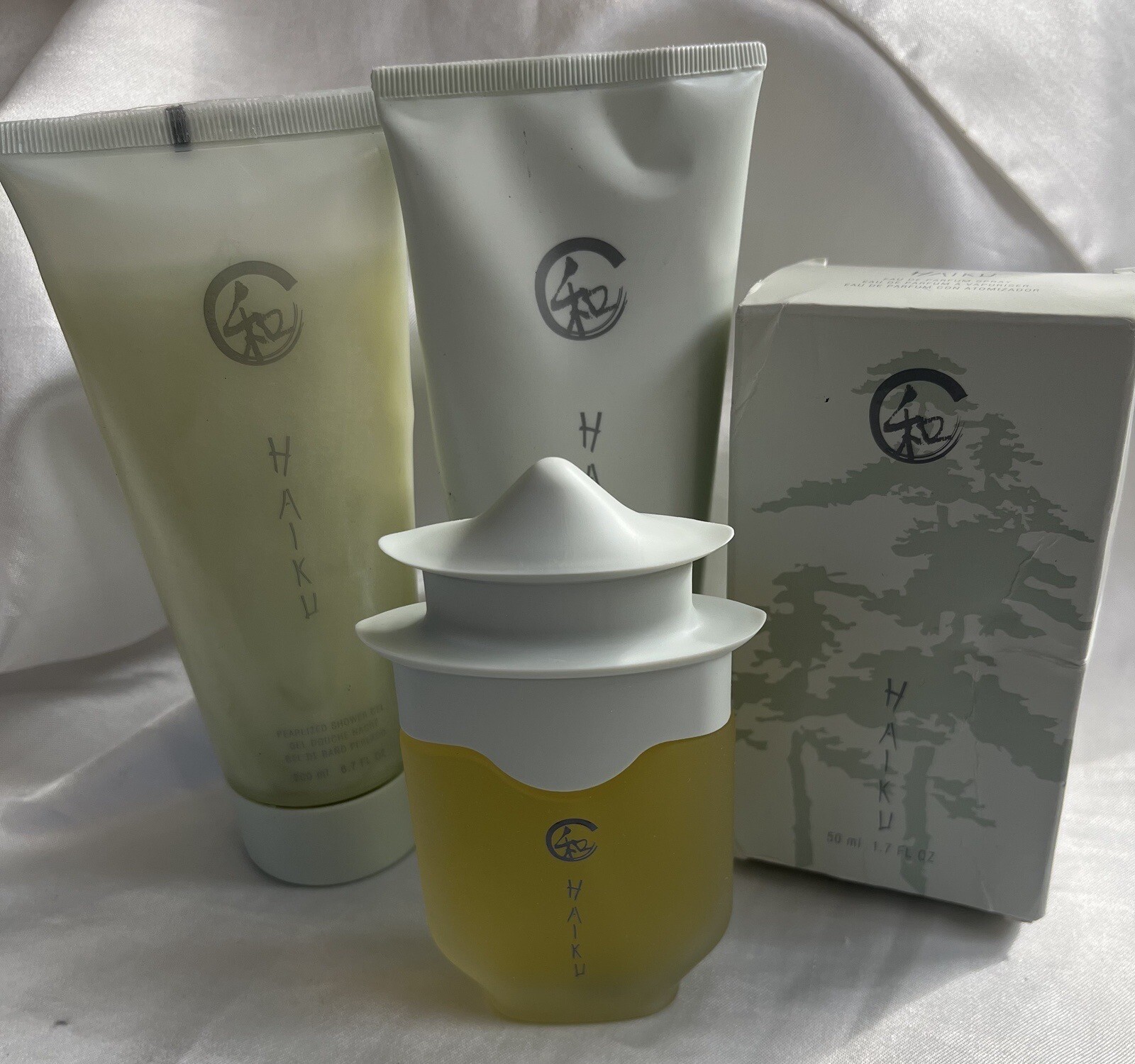 Lot Avon Haiku Perfume Eau de Parfum Spray Body Lotion & Shower Gel ...