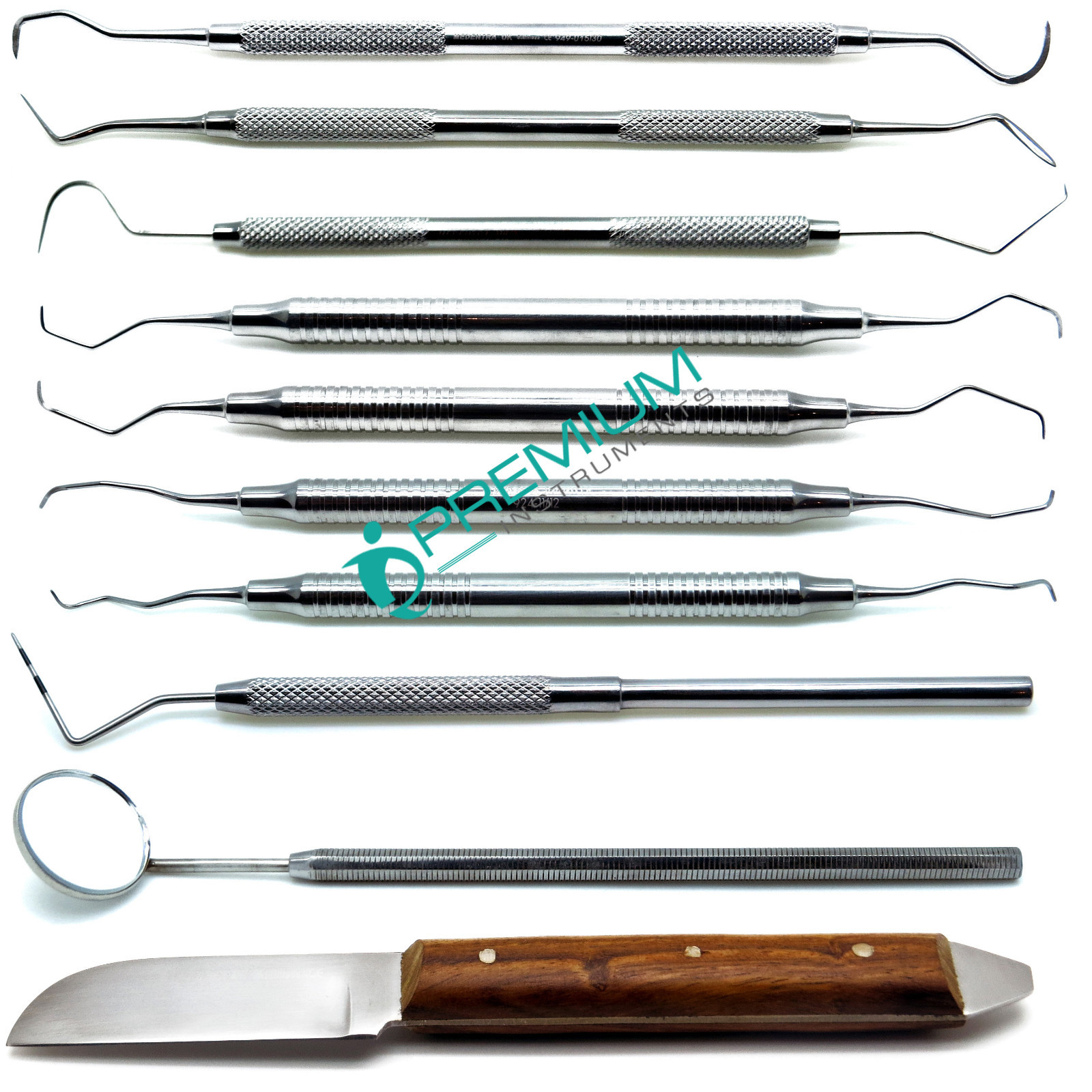 Dental Basic Filling Examination Probe Curettes Scaler Knife Explorer ...