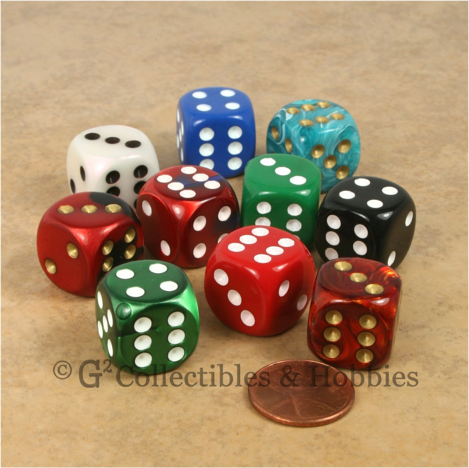 NEW WWII 10 Dice Set World War 2 Axis Allies WW2 16mm RPG Game D6s (SET ...