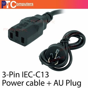 240V Australian Mains Power Lead Cable Cord AU 3 Pin to IEC C13 "Kettle ...