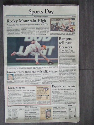 The Dallas Morning News - Sports Day - Colorado Avalanche - NHL - June ...