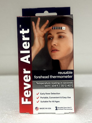 Fever Alert Reusable Forehead Thermometer Strip Made in the USA New | eBay