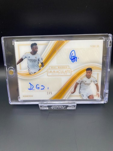 2023-24 Panini Immaculate Vini Jr Rodrygo 2/5 Dual Auto Autograph Card ...