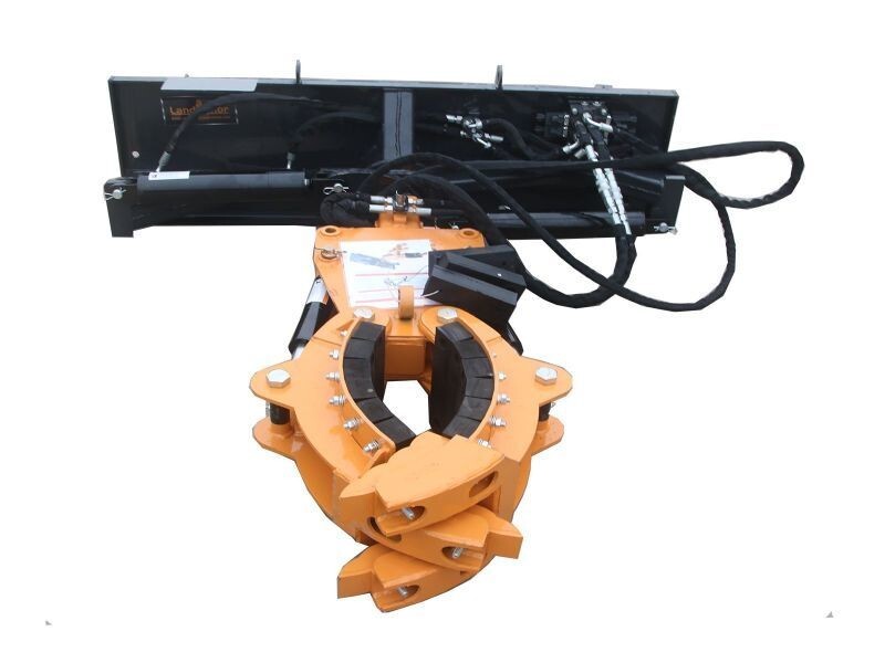 Skid Steer Rotating Grapple Three Finger Rock Grapple Attachment w/In ...