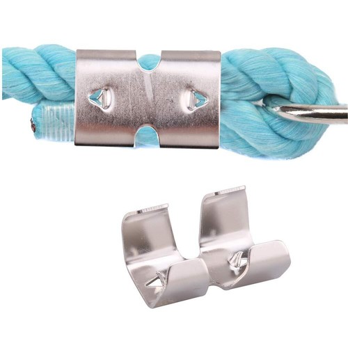 10 Pack Stainless Steel Double Rope Clamps Twisted or Braided Rope ...