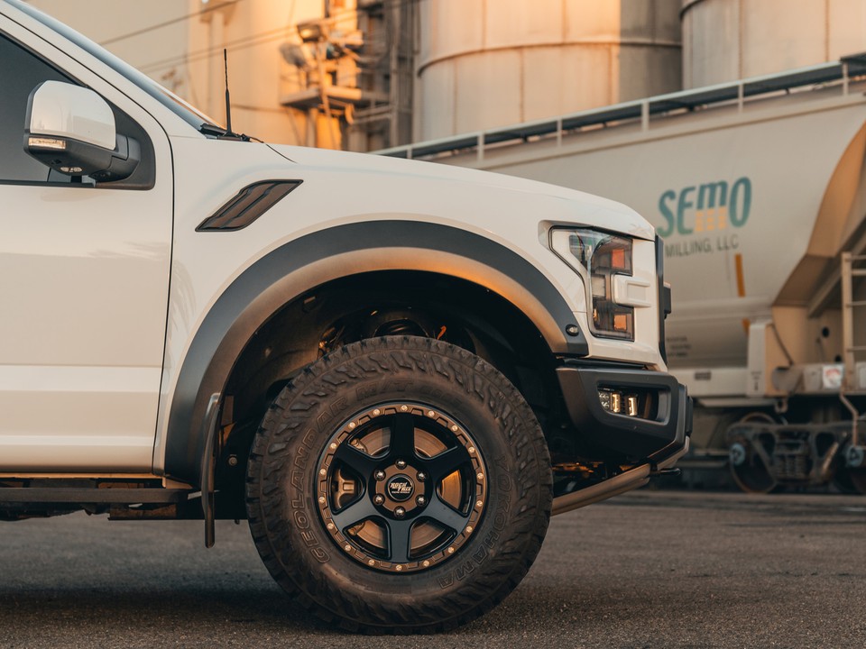 17" inch RockTrix RT112 17x9 -12 Black Wheel 6x135 Rim 87.1mm Bore for ...