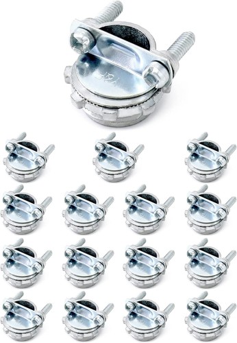16PCS 1/2” Cable Clamp Connectors Zinc Alloy for Electrical Box Conduit ...