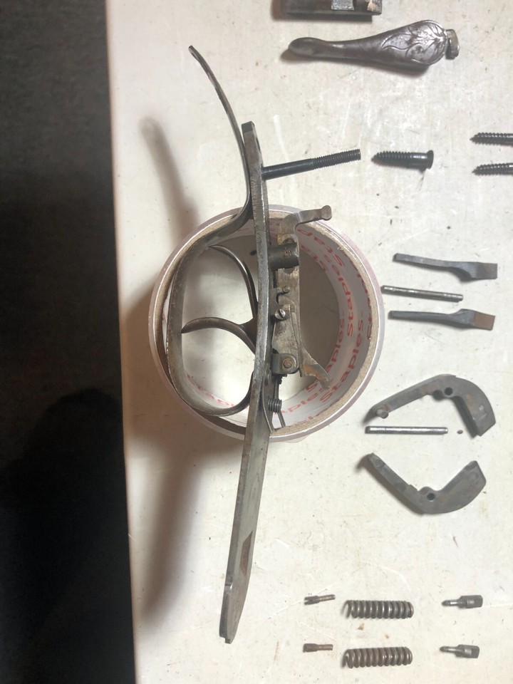 Ithaca Flues Double 12GA. Engraved Trigger Plate action parts draw | eBay