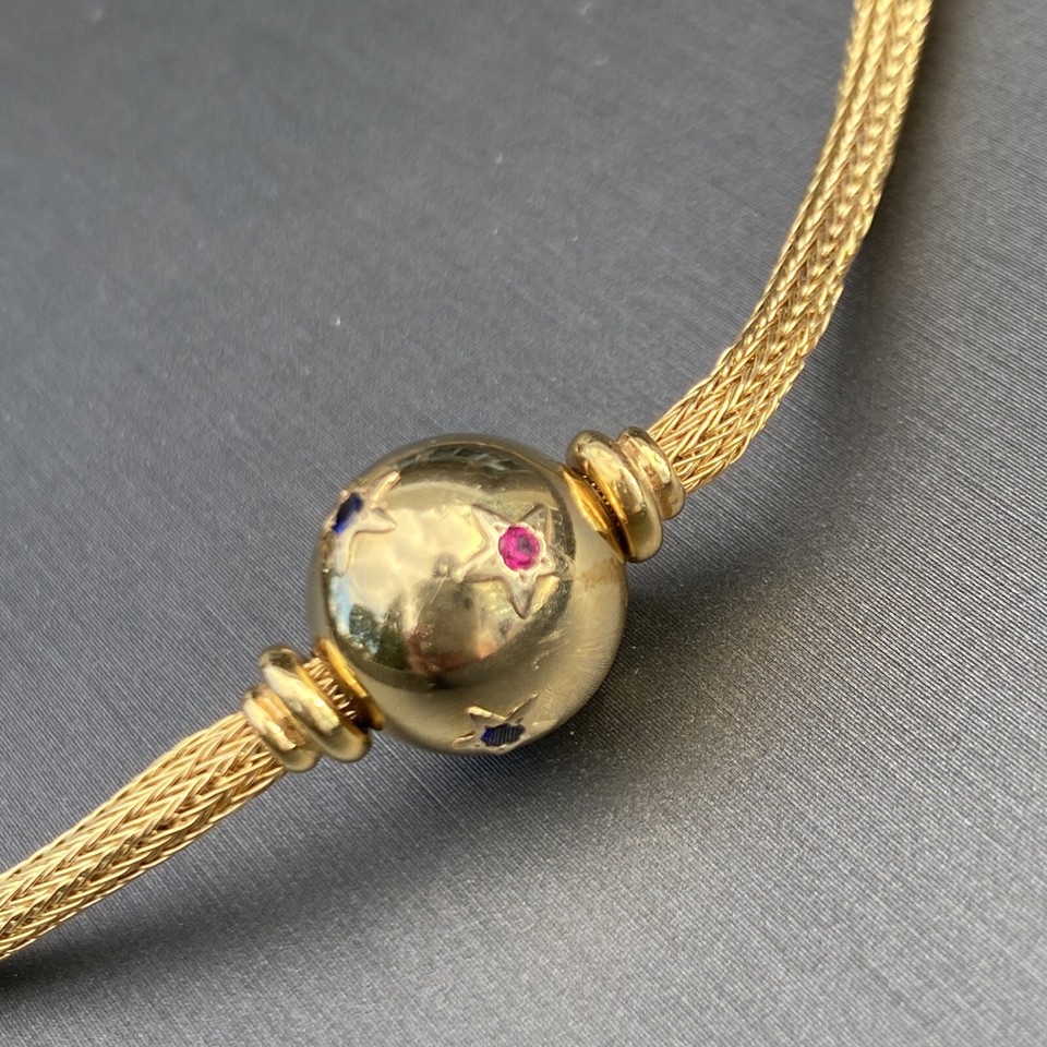 Vintage Diamond Necklace Celestial Ruby Sapphire Star Estate Jewelry ...