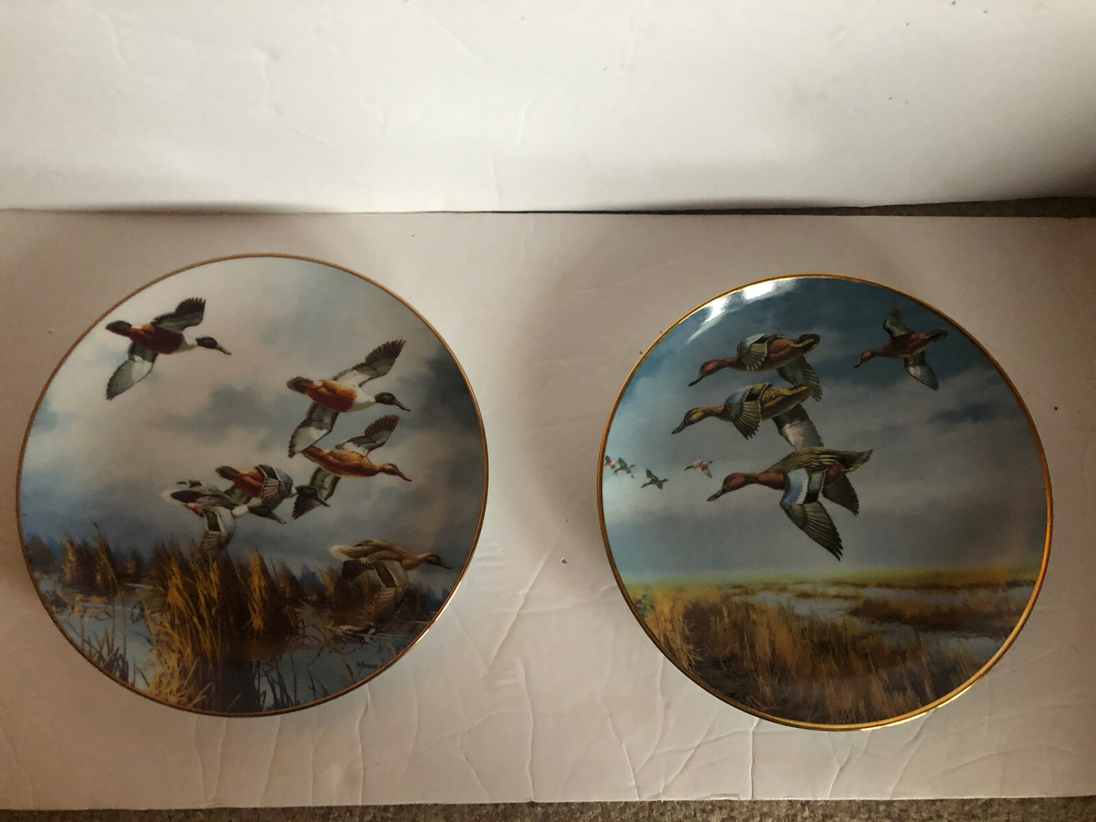 Set of 2 David Maass Collector Plates Ducks Danbury Mint Numbered | eBay