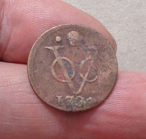 Dug Dutch VOC Copper Coin 1734 Province Holland "New York Penny" | eBay