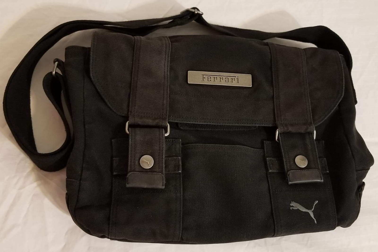 Vintage PUMA FERRARI Official Bag Purse 100% Cotton ACNJJ RN62200 ...