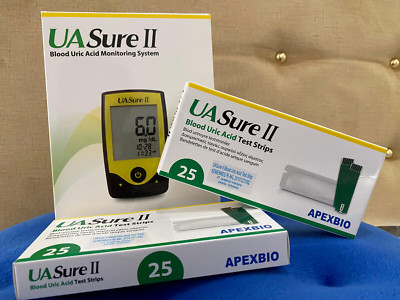 UASure II Uric Acid Meter Test Kit Uric Acid Gout - Tool & 25 Test ...