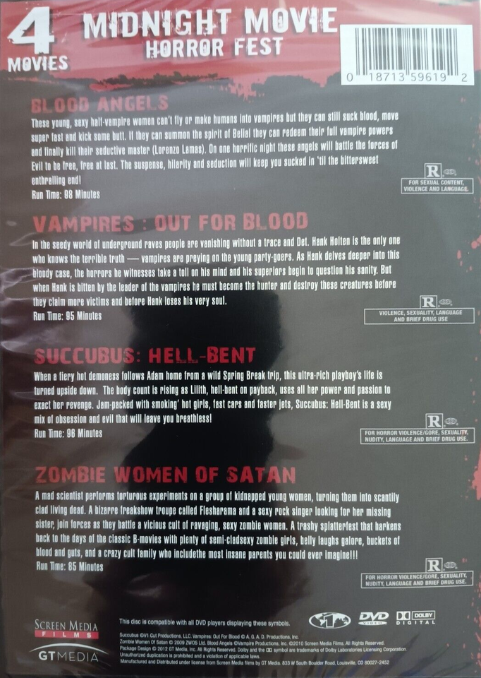 Blood Angels/Vampires:Out For Blood/Succubus:Hell Bent/Zombie Women of ...