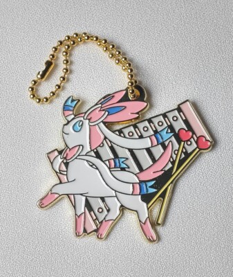 Sylveon Pokemon Center Metal Keychain Charm Japanese Nintendo Bandai ...