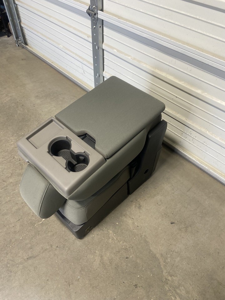 2015-2025 FORD F150 f250 F350 CENTER CONSOLE GRAY CLOTH JUMP SEAT ...