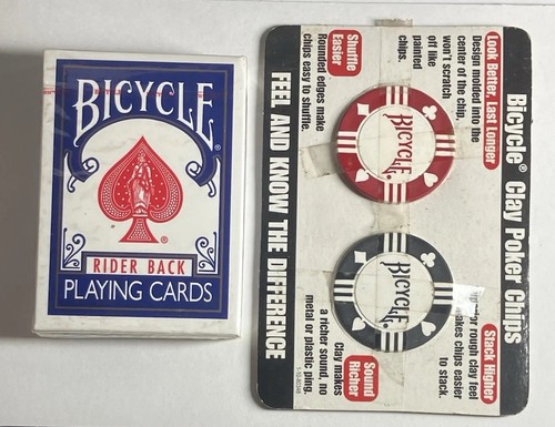 Bicycle’s Clay Poker Chips And Bicycle (Rider Back) Playing Cards ...