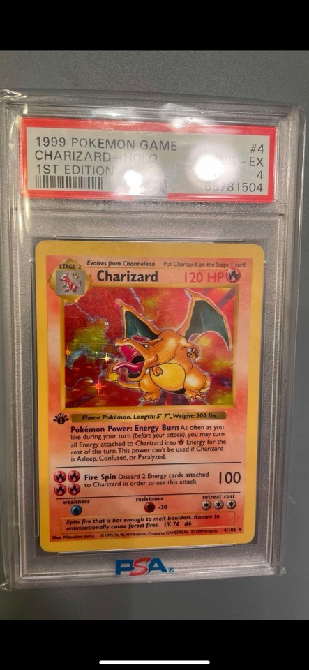 1999 Pokemon Charizard 1st Edition Base Set PSA 4 Shadowless 4/102 | eBay
