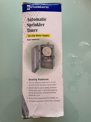 Intermatic T8805P101C Automatic Indoor/Outdoor Sprinkler Timer ...