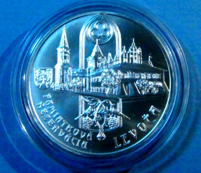 2017 Slovakia 20 Euro Slovak Medieval City Levoca UNESCO Silver Lg BU ...