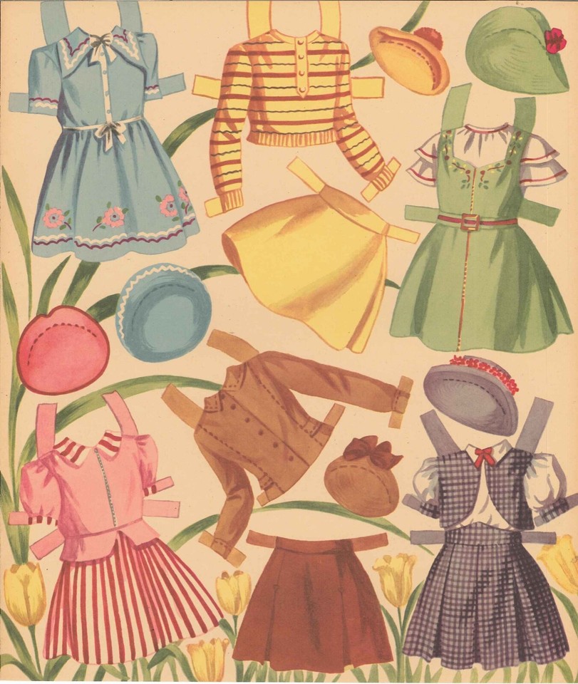 vINTAGE UNCUT Gigi Perreau PAPER DOLLS CUTE HD~LASER REPRODUCTION~LO PR ...