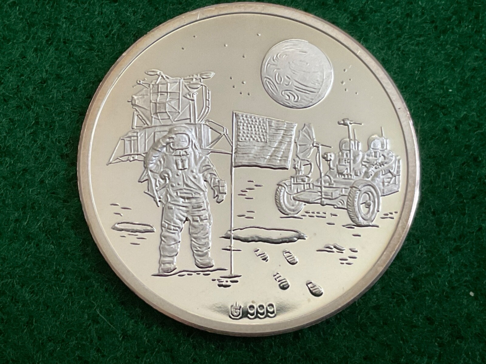 Silver Apollo 11 Conquest of Space Coin - 3 | eBay